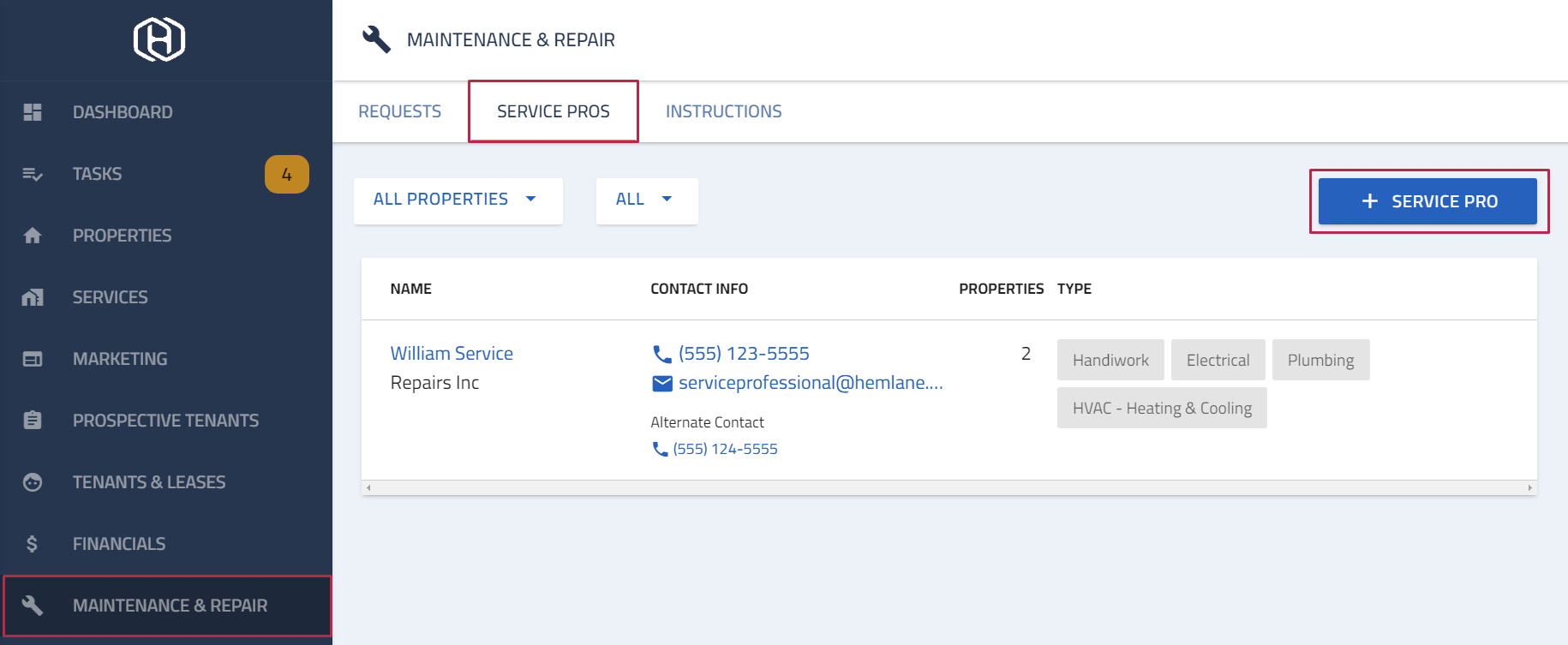 How do I add service professionals (vendors)? – Hemlane Support Center