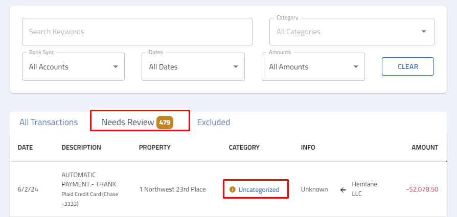 How do I assign a category to a transaction? – Hemlane Support Center