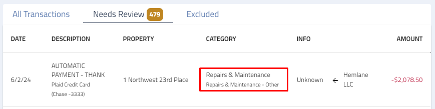 How do I assign a category to a transaction? – Hemlane Support Center