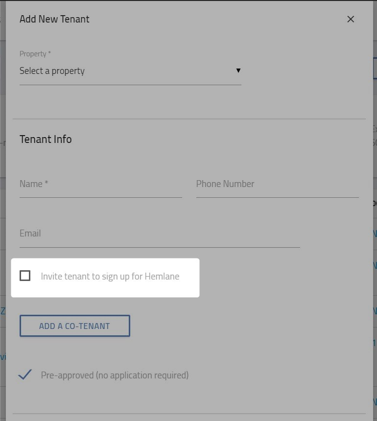 How do I add a tenant without inviting them to sign up on Hemlane ...